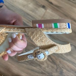 Anthropologie | Shoes | Rattan Woven Sandals With Rainbow Detail | Poshmark